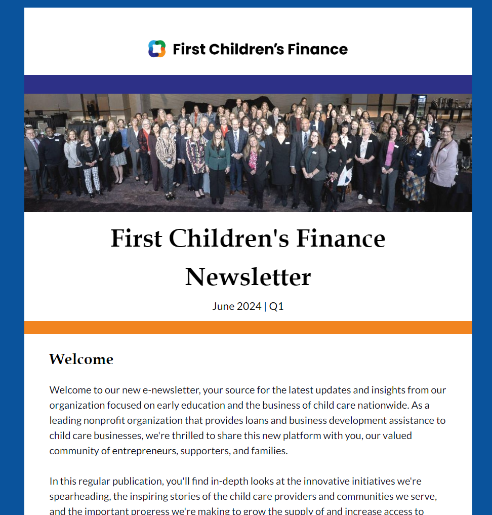 FCF Newsletters - First Children's Finance